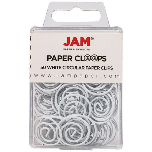 Jam Paper 50pk Circular Paper Clips - White : Target