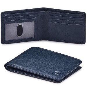 Wallet for Men Bifold Real Leather RFID Blocking Front Pocket Ultra ...