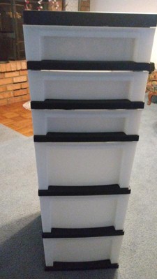 Iris Drawer Storage Cart With Organizer Top Black : Target