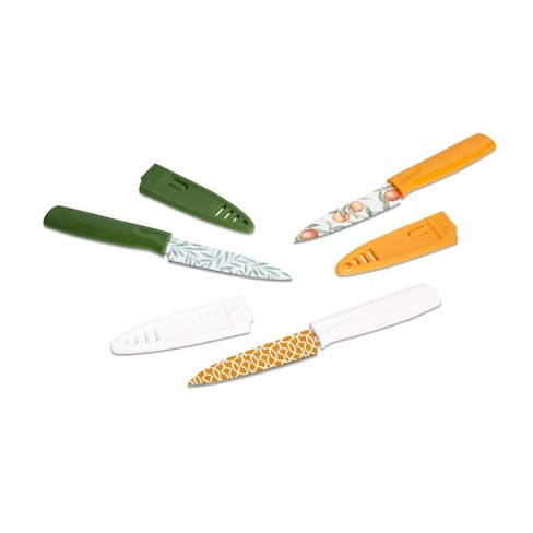 Dura Living® Artistic Edge Collection Knives With Blade Guards, Orange ...