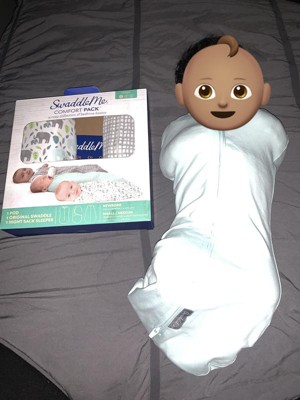 Swaddleme By Ingenuity Comfort Pack Baby Elephant Baby Swaddle Wrap - S ...