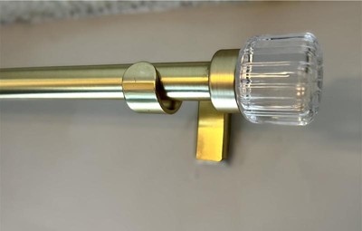 Clear Ribbed Curtain Rod Brass - Threshold™ : Target