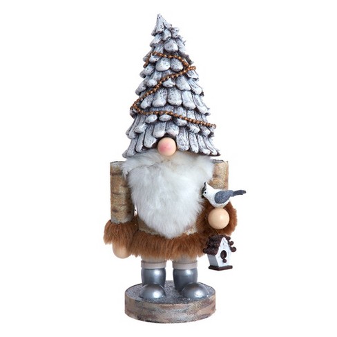 Kurt Adler 10-inch Wooden Rustic Glamour Gnome Nutcracker : Target
