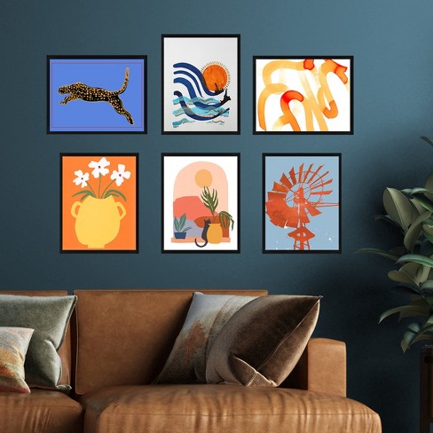 Bold & Eclectic Modern 6 Piece Wall Collection Set - Ready To Hang : Target