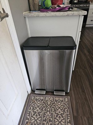 Eko 30l+30l Stainless Steel Essential Plus Recycler Step Trash Can : Target