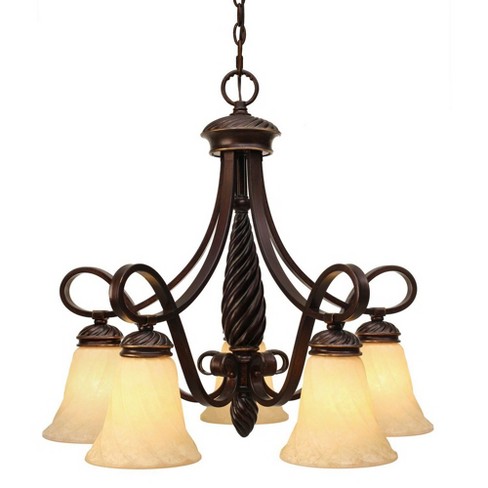 Golden Lighting Torbellino 5-light Chandelier In Cordoban Bronze With ...