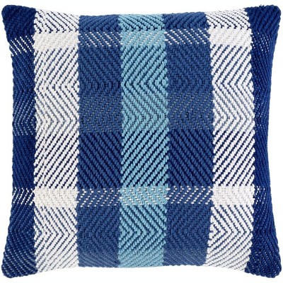 E By Design Anchor Pattern Decorative Throw Pillow Light Navy Blue ...