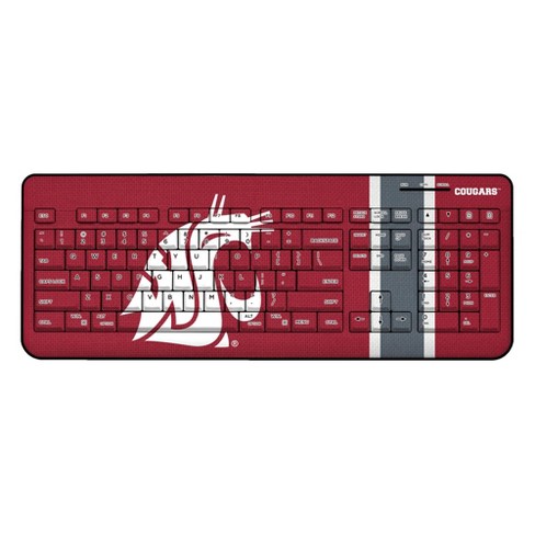 Keyscaper Washington State Cougars Stripe Wireless Usb Keyboard : Target