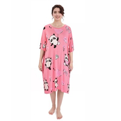 Catalonia Womens Plus Size Pajama Tops, Oversized Sleepwear Graphic ...