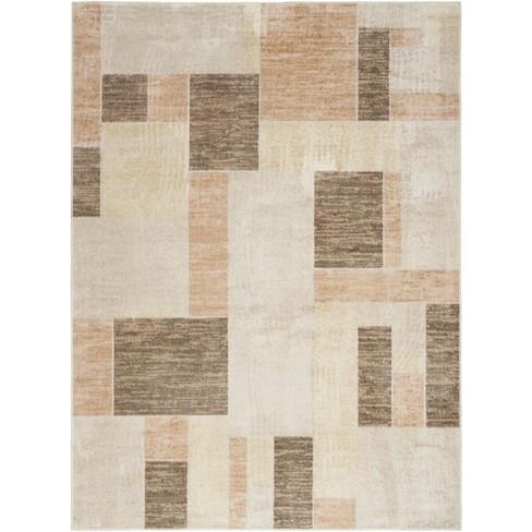 Nourison Astra Machine Washable Contemporary Color Block Indoor Rug ...