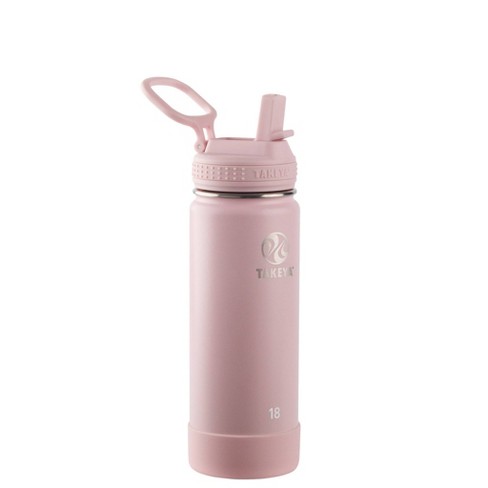 Takeya 18oz Actives Insulated Stainless Steel Water Bottle With Straw Lid Blush Target