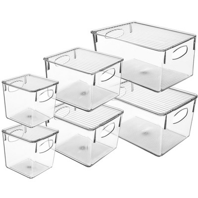 Sorbus Premium Plastic Storage Bins 6 Pack : Target