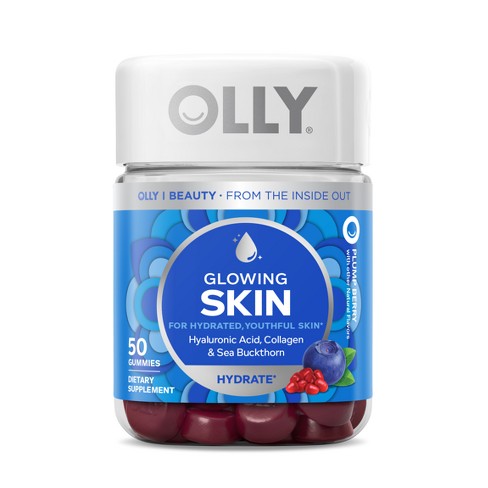 Olly Glowing Skin Collagen Chewable Gummies - Berry - 50ct : Target