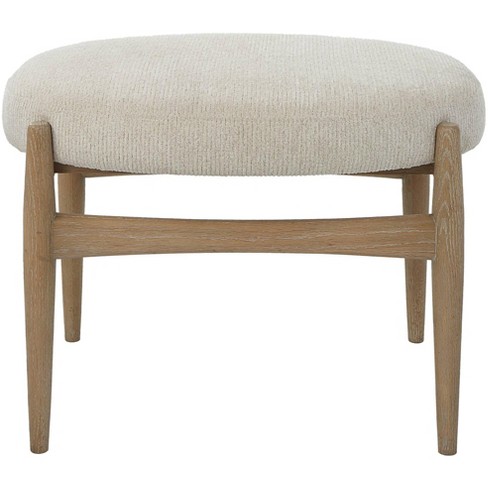 Uttermost Acrobat 24 1/2"w Textured Off-white Fabric Bench : Target