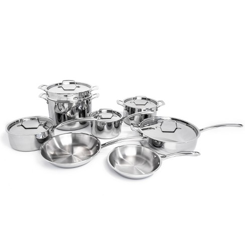 Berghoff Professional 13pc 18/10 Stainless Steel Tri-ply Cookware Set : Target