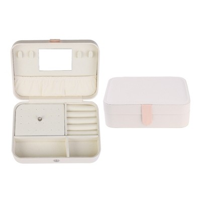 Unique Bargains Girls Travel Portable Pu Leather Jewelry Organizer Case ...