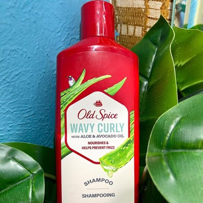 Old Spice Wavy Curly Shampoo With Aloe & Avocado Oil For Men - 13.5 Fl ...