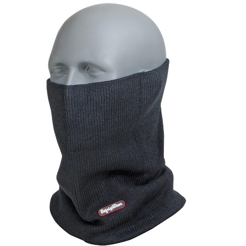 Refrigiwear Warm Double Layer Acrylic Knit Neck Gaiter Face Mask (black ...