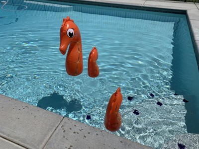 Poolmaster 3pk Floating Swimming Pool Backyard Décor - Seahorse Family ...