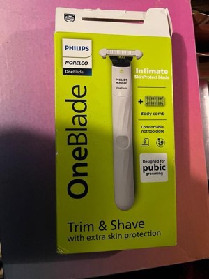 Philips Norelco Oneblade Intimate Electric Rechargeable Pubic Groomer ...