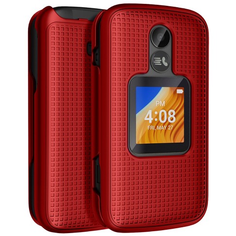 Nakedcellphone Hard Case For Alcatel Tcl Flip 2, Go Flip 2 - Red : Target