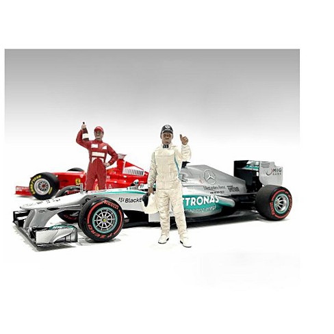 "racing Legends" 2000's Set Of 2 Diecast Figures For 1/43 Scale Models ...