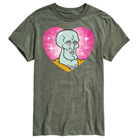 Men's Spongebob Squarepants Handsome Squidward Heart Short Sleeve ...