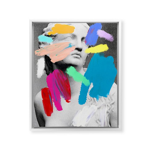 Chad Wys Composition 721 16" X 20" White Framed Art Canvas - Society6 ...