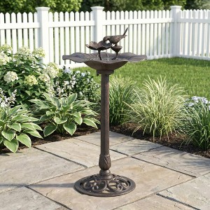 Stable Aluminum and Iron Bird Bath with Concave Bowl, A Tranquil Haven ...