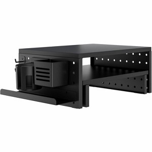 Kantek Pegboard Dual Monitor Risers & Accessories, Black - 1 ea : Target