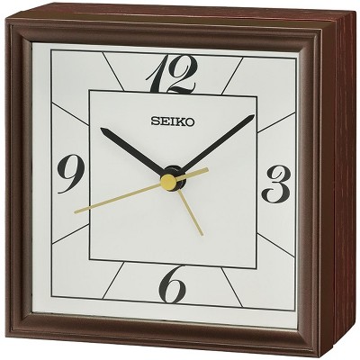 Analog Bamboo And Metal Tilt With Silent Sweep Movement Alarm Table ...