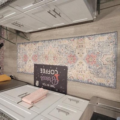 2'4"x7' Washable Zebrina Medallion Persian Style Printed Runner Rug ...