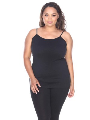 Women's Plus Size Tank Top Black One Size Fits Most Plus - White Mark ...