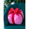 Shiraleah Medium Gift Box Shaped Pillow, Pink : Target