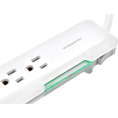 Monoprice Power & Surge - 6 Outlet Slim Surge Protector Power Strip ...