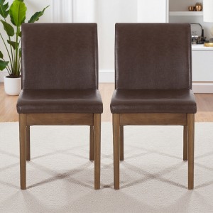 Set of 2 Contemporary Armless Plush Upholstered Dining Chairs : Target
