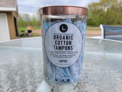 L . Organic Cotton Full Size Tampons - Super - 30ct : Target