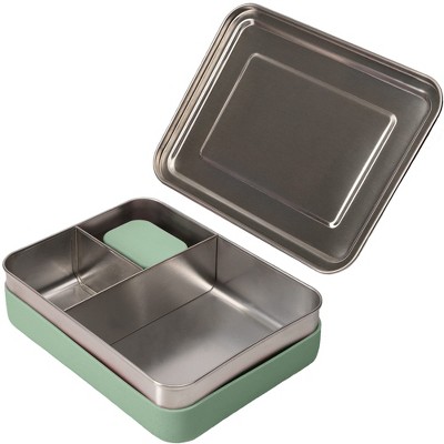 8 Compartment Large Plastic Snack Bento Box Sage Green - Figmint™ : Target