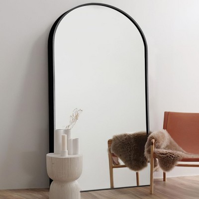 Neutypechic Modern Metal Framed Arched Full Length Mirror Free Standing ...