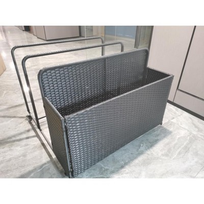 Iron Pipe + Rattan XH101 Rolling Storage Ottoman, : Target
