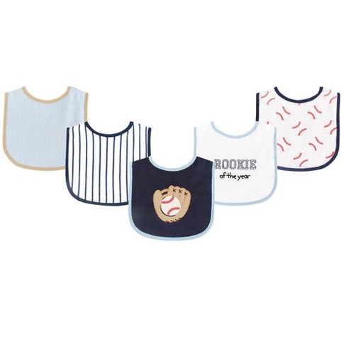 Luvable Friends Baby Boy Cotton Terry Drooler Bibs With Peva Back 5pk ...