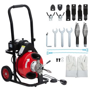 Drain Cleaner Machine 100FT x 1/2 Inch, 250W Sewer Snake Machine Auto ...