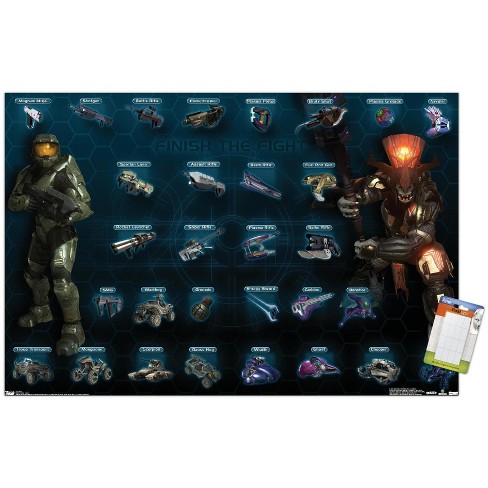 Trends International Halo 3 - Chart - Whole Unframed Wall Poster Print ...