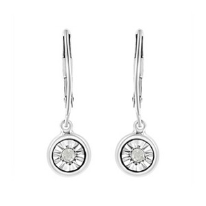 Haus of Brilliance .925 Sterling Silver 1/10 Cttw Bezel-Set Round-Cut ...