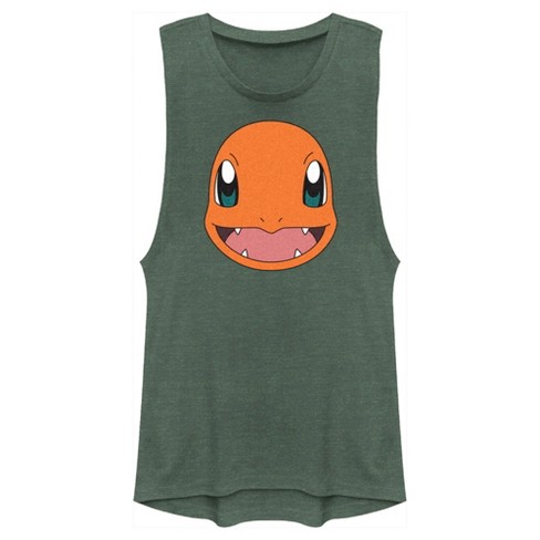 Juniors Womens Pokemon Charmander Smile Festival Muscle Tee - Pine ...