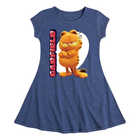 Garfield Garfield Movie Vertical Fit & Flair Cap Sleeve Dress - Heather ...