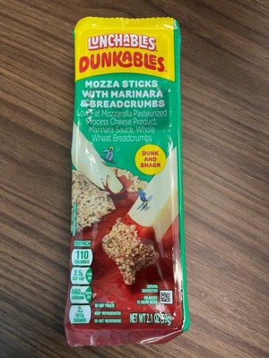 Lunchables Dunkables Cheese Sticks With Pizza Sauce And Bread Crumbs ...