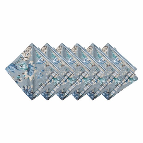 C&f Home Morrison Floral Cotton Reversible Napkin Set Of 6 - Machine ...