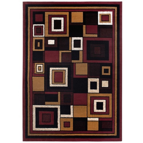 Home Dynamix Premium Nikola Contemporary Colored Block Area Rug : Target