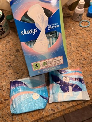Always Infinity Regular Absorbency Flexfoam Pads For Women - Unscented ...